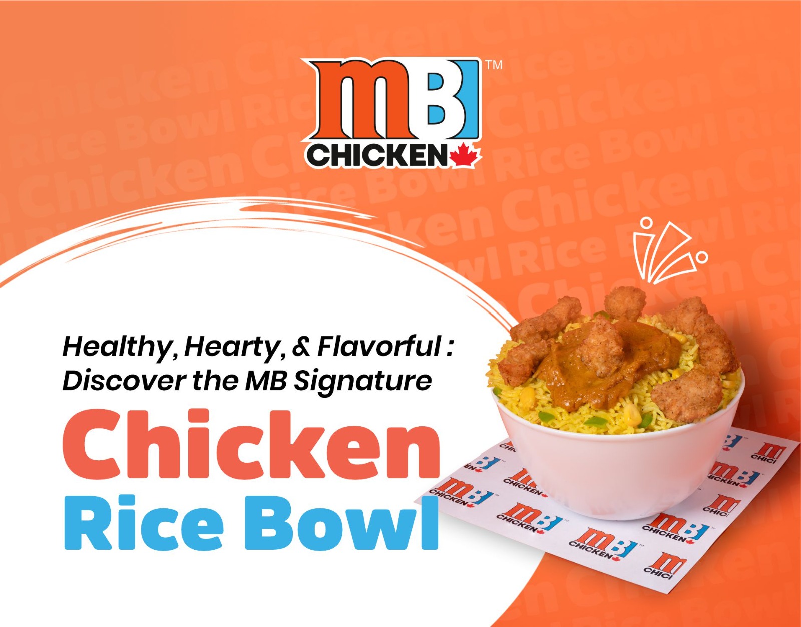 MB Signature Chicken Rice Bowl: Hearty & Flavorful Delight